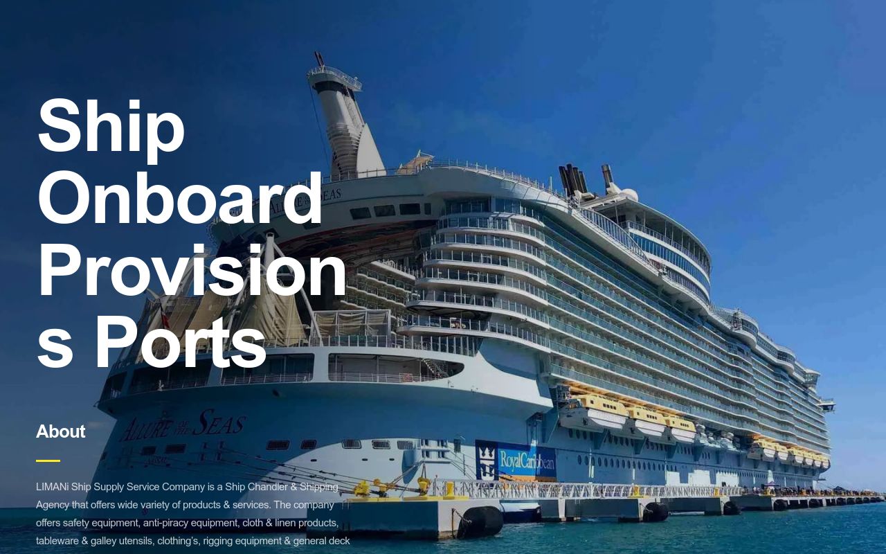 Ship Onboard Provisions Ports | LIMANi